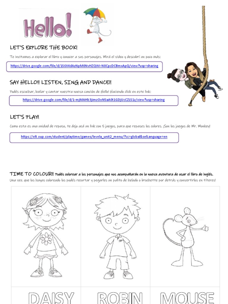 WELCOME UNIT - Mouse and Me 2 | PDF