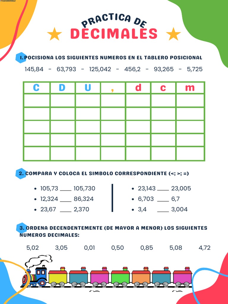 Tablero Posicional-Decimales | PDF