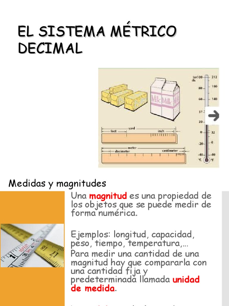 El Sistema Metrico Decimal | PDF | Metro | Cantidades fisicas