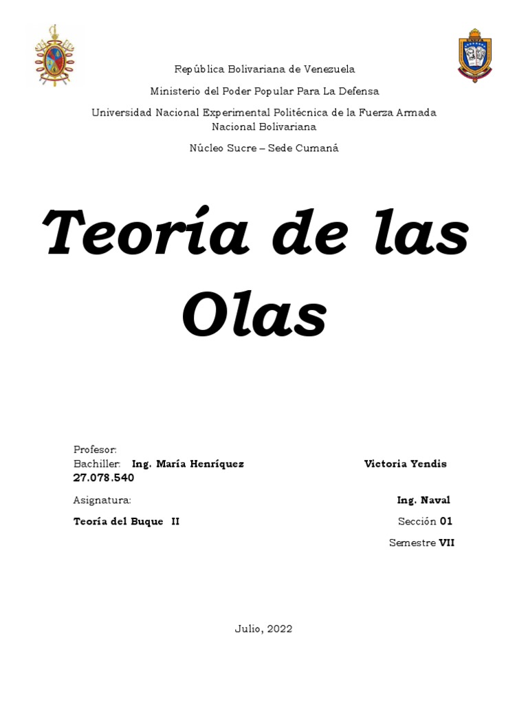 Teoria de Las Olas | PDF | Olas | Difracción