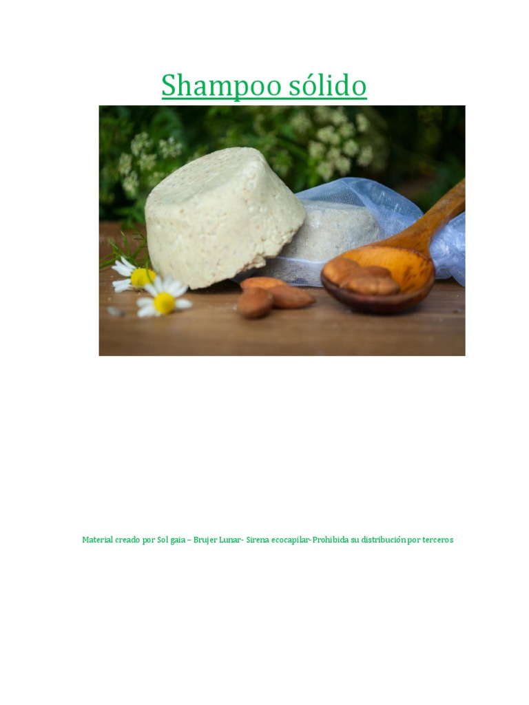 1 Shampoos Sólidos Material Teóricio | PDF | Tensioactivo | Ph