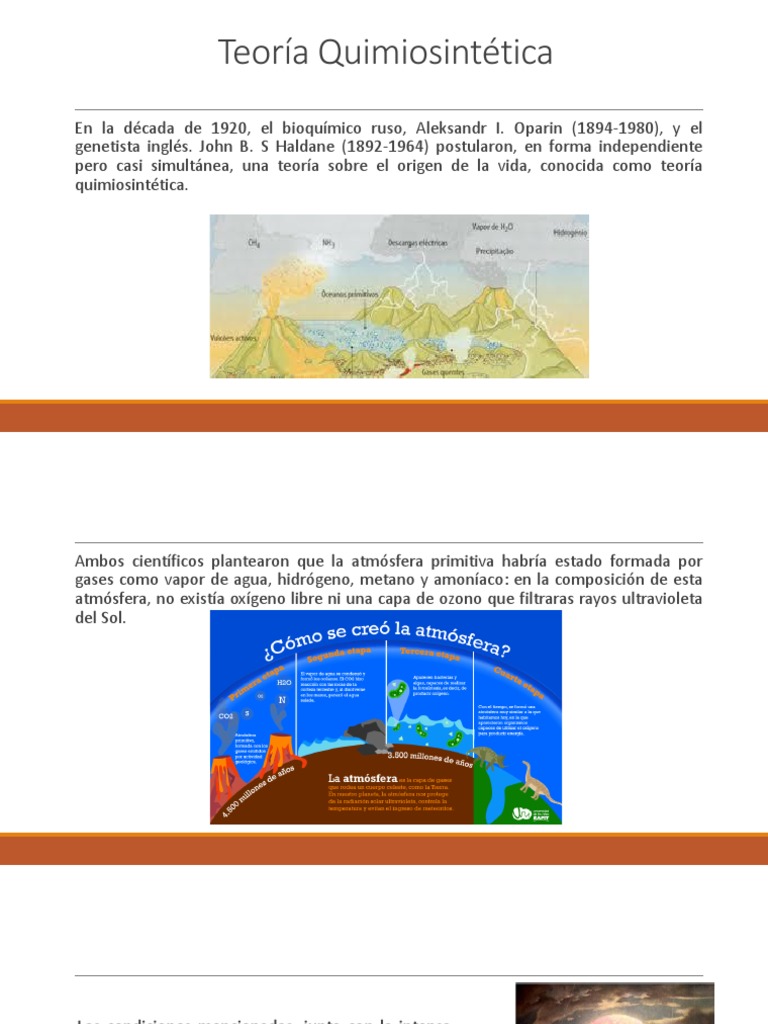 Teoría Quimiosintética del Origen de la Vida | PDF | Química | Ciencias ...
