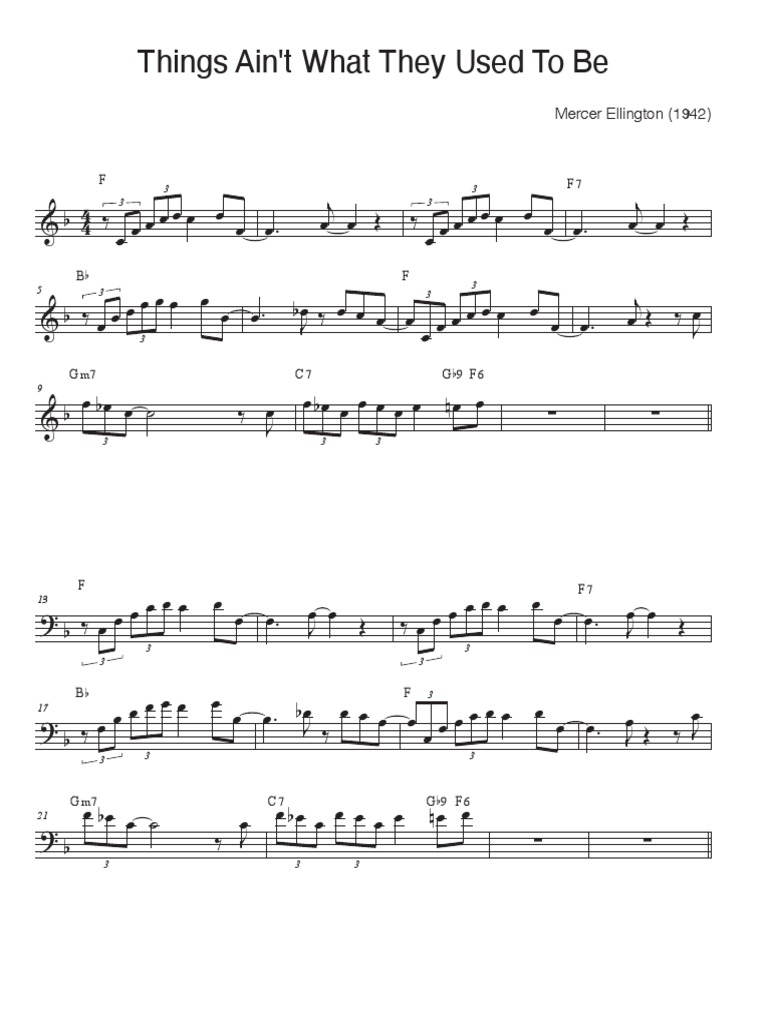 Things Aint The Way - With Bass Clef and Other Keys | PDF