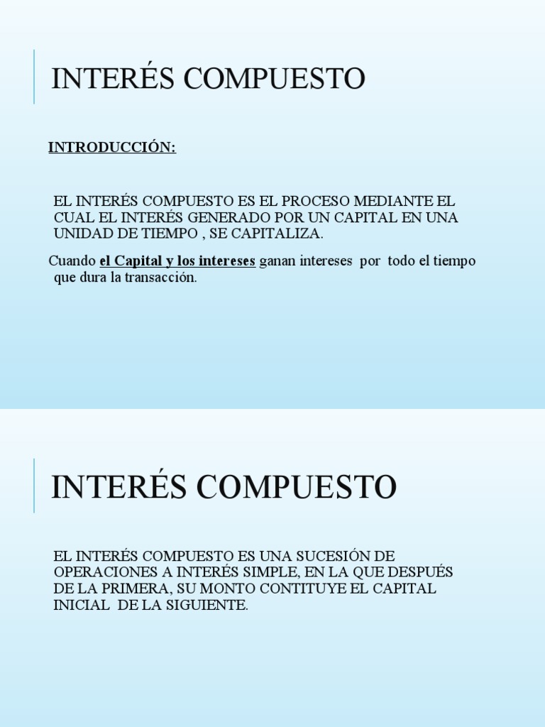 Guía Completa sobre Interés Compuesto | PDF | Interés | Interés compuesto