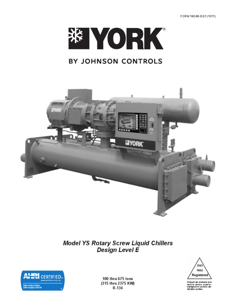York Chiller Datasheet | Download Free PDF | Chlorofluorocarbon | Ozone ...