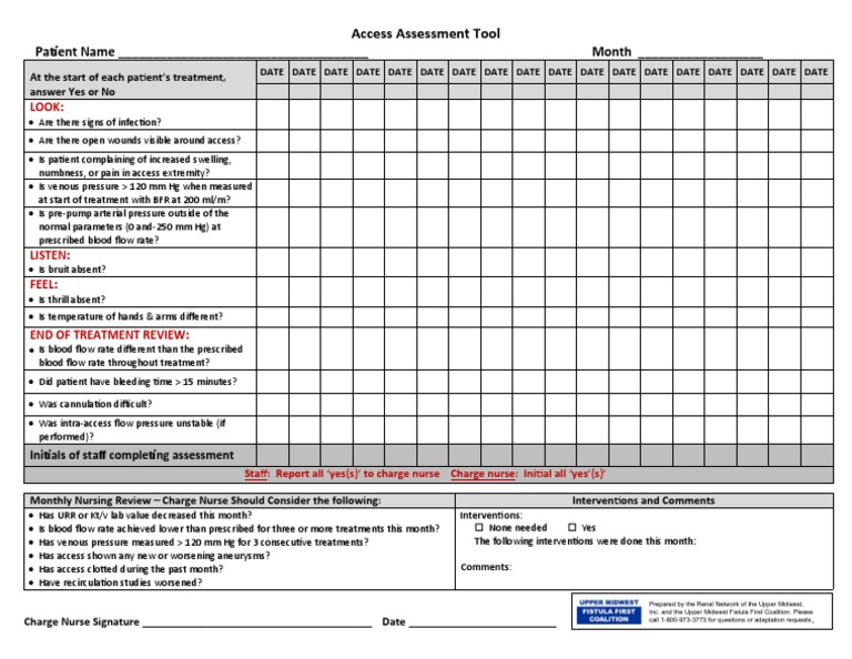 Avf Assessment Form | Download Free PDF | Hemodynamics | Blood Pressure