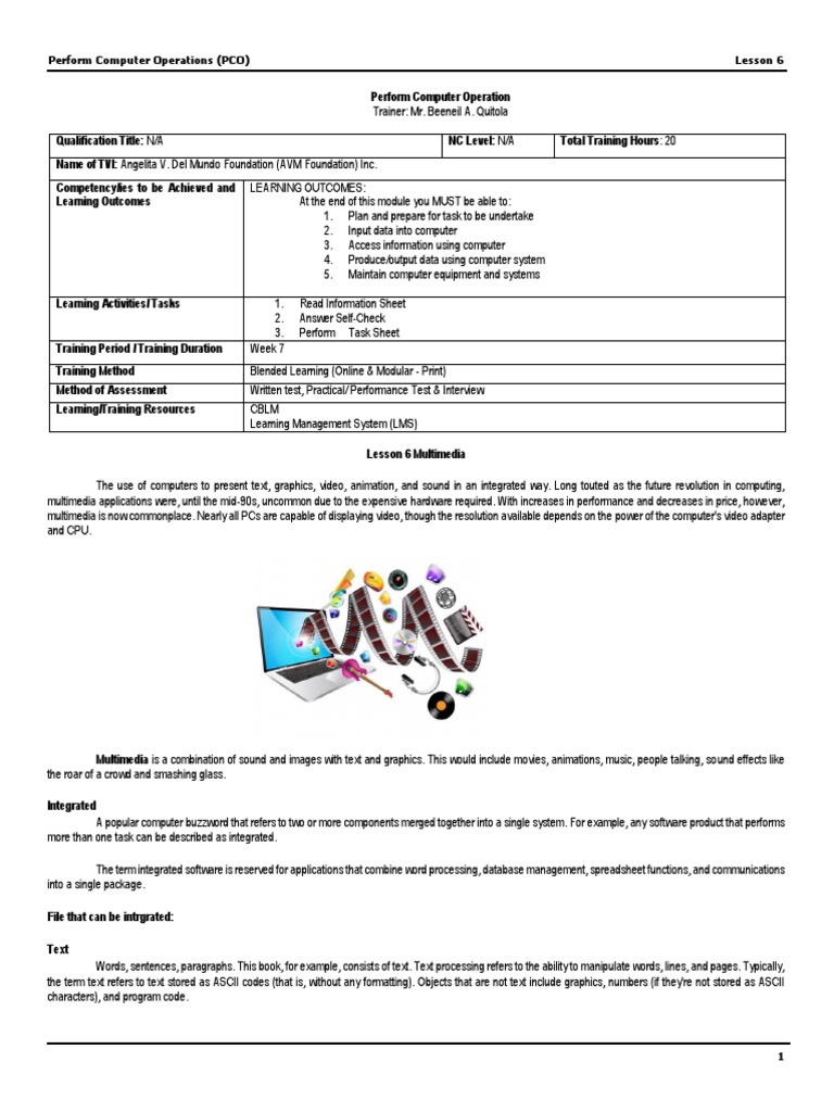 Computer Operations Training Guide | PDF | Graphics | Programming