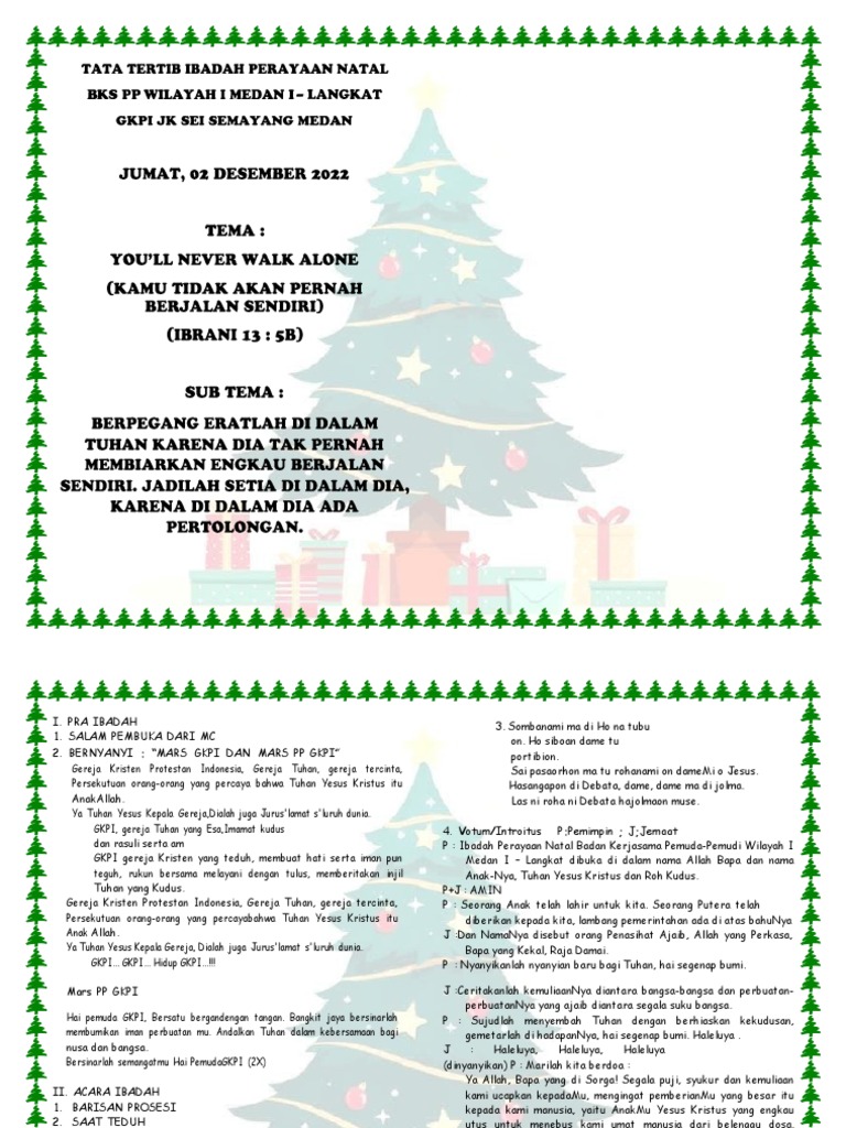 Tatib Natal BKS 2022 Baru | PDF