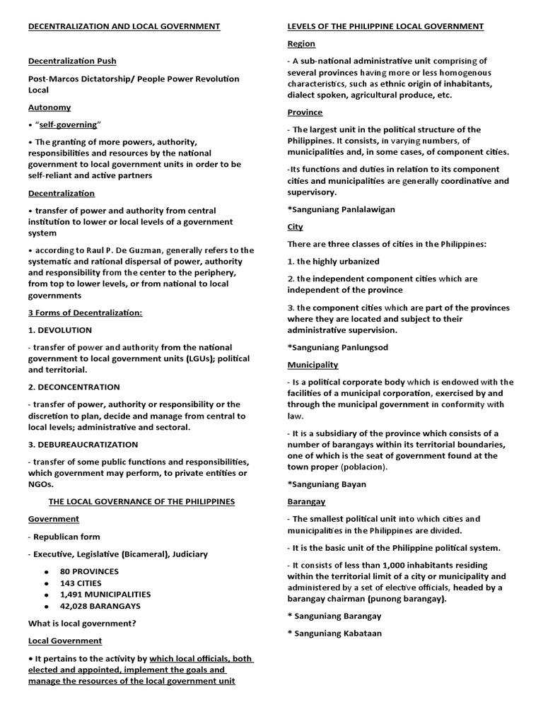 Decentralization and Local Government | PDF | Devolution | Local Government