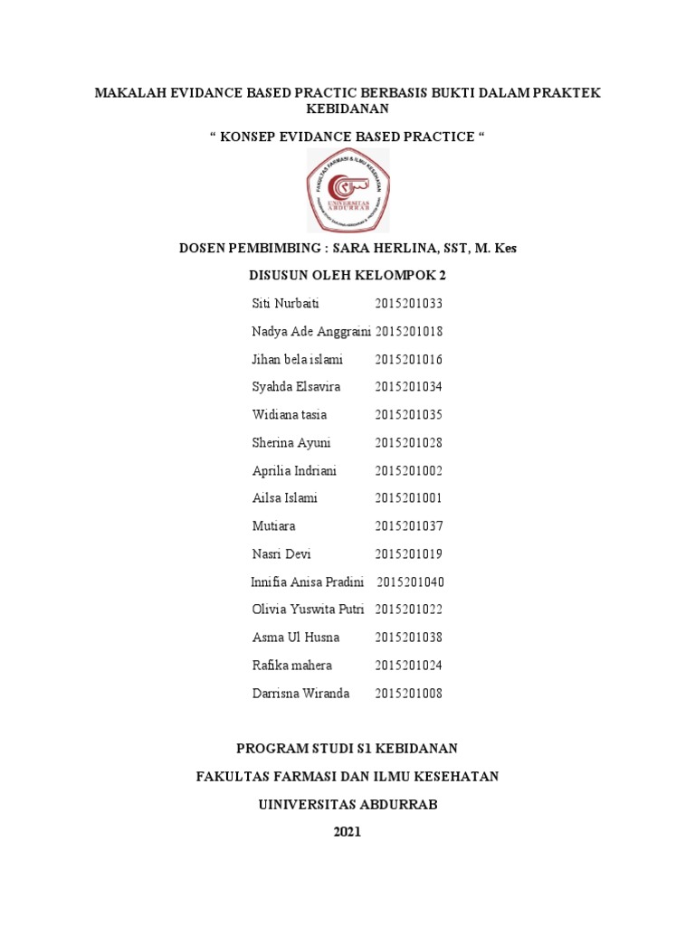 Makalah Evidance Based Practic Kelompok 2 | PDF