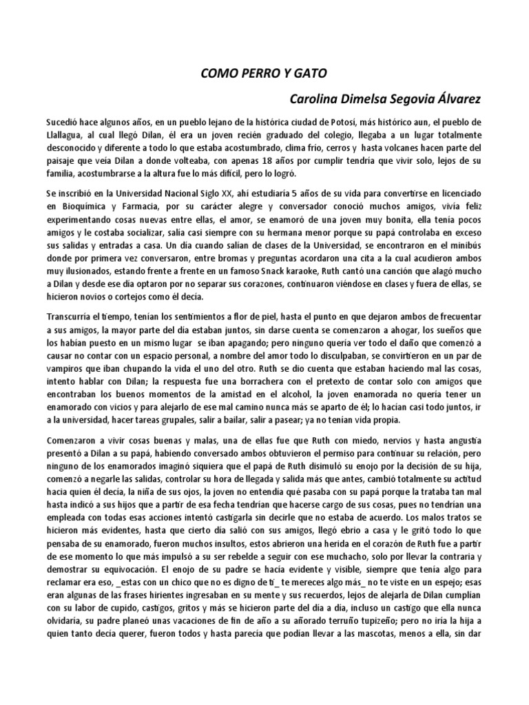 Amor tóxico entre Dilan y Ruth | PDF | Amor