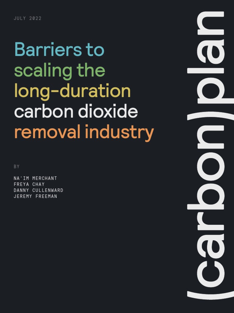 CDR Scale Barriers | PDF | Carbon Offset