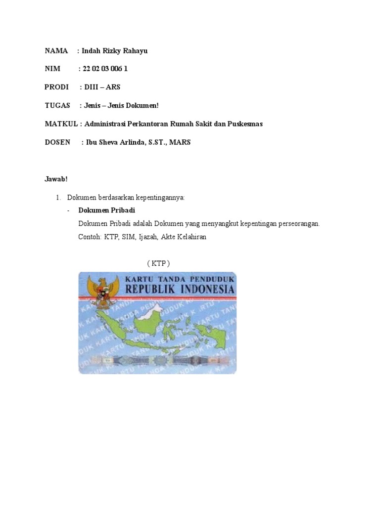 Jenis-Jenis Dokumen Berdasarkan Karakteristiknya | PDF