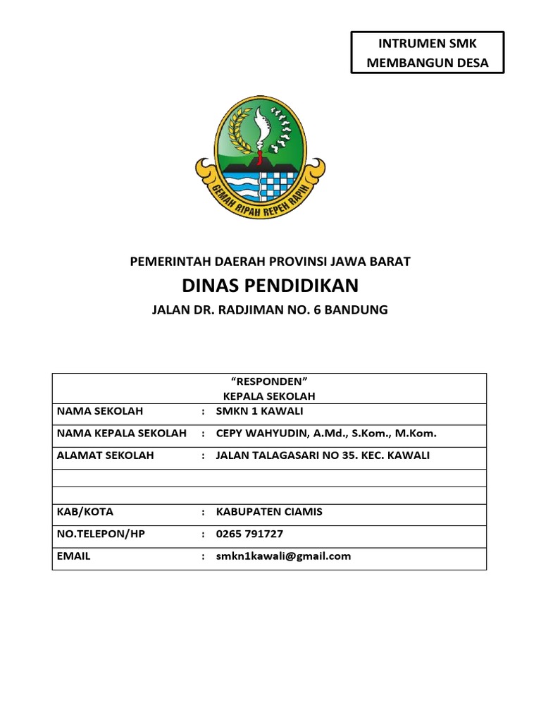 Sample Intrumen SMK Membangun Desa | PDF