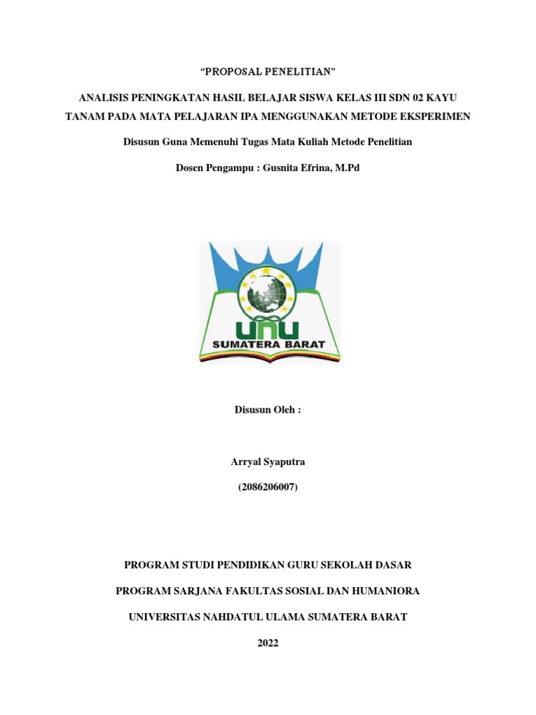 PROPOSAL PENELITIAN BAB 1,2 Dan 3 Arryal Syaputra | PDF