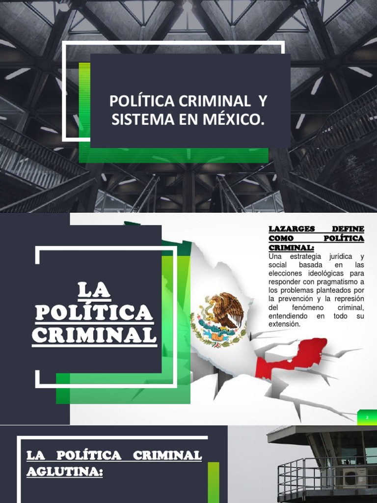 Política Criminal y Sistema en México | PDF | Derecho penal | Prisión