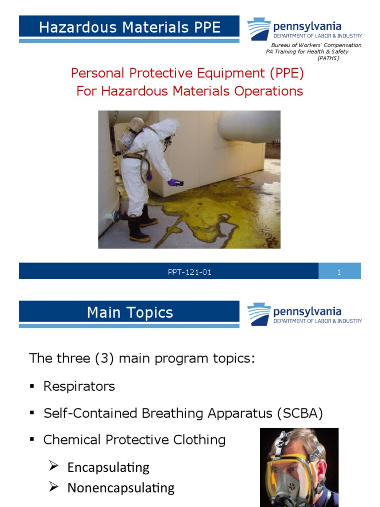 Hazardous Materials PPE | PDF | Personal Protective Equipment | Labor ...