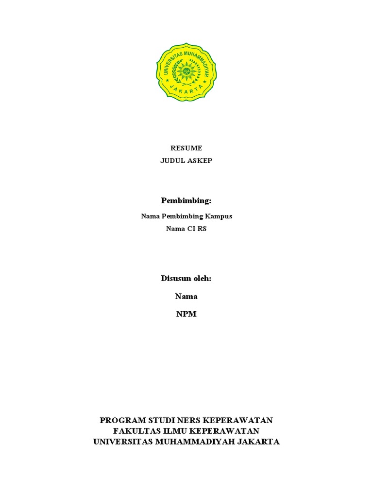 Format Resume KDP | PDF | Kesehatan Holistik | Sains & Matematika