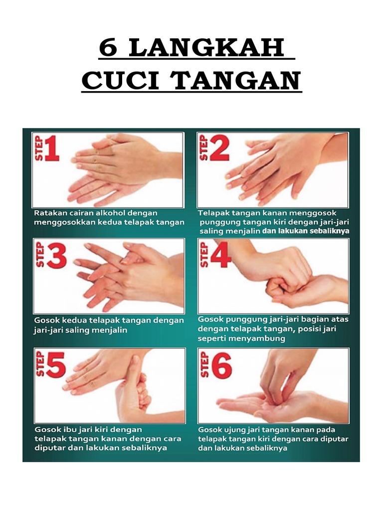 6 Langkah Cuci Tangan | PDF