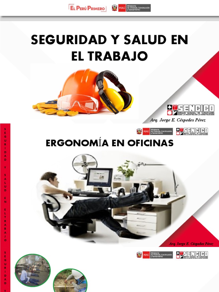 Sesión 04 - SST - Dibujo - A - Ergonomía en Oficinas | PDF | Factores ...