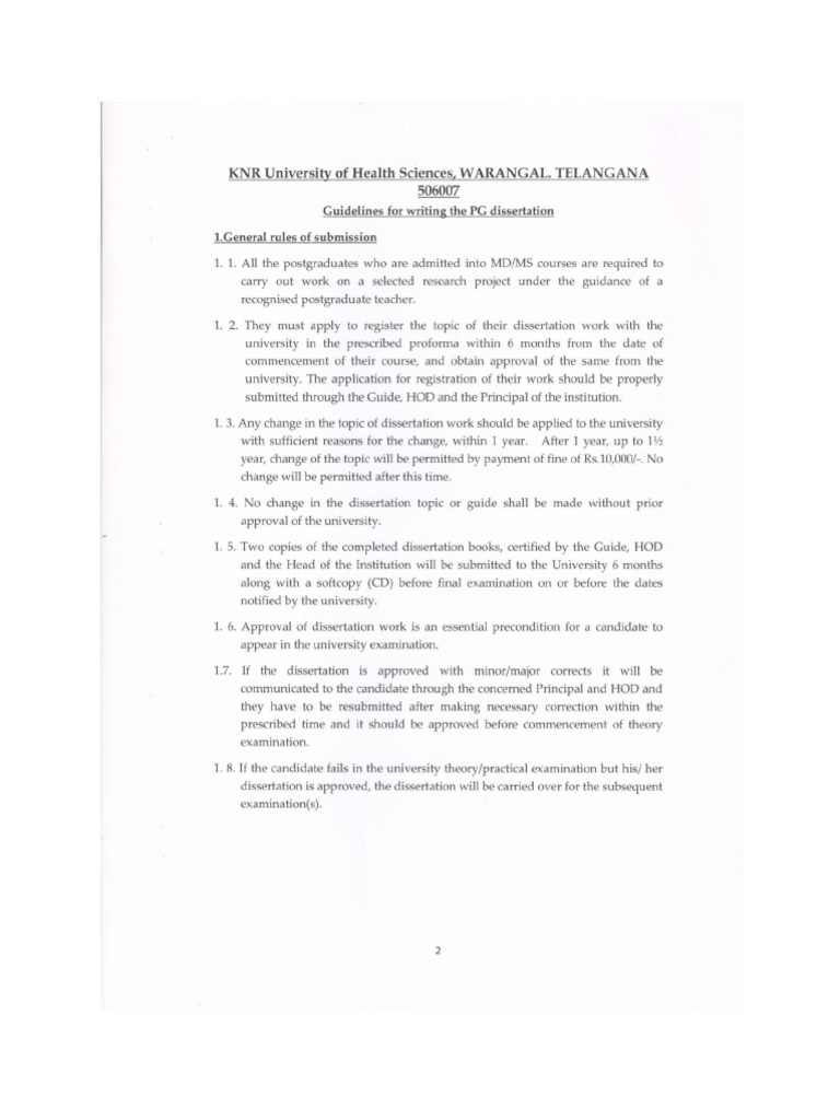 Dissertation Guidelines 17-18 | PDF