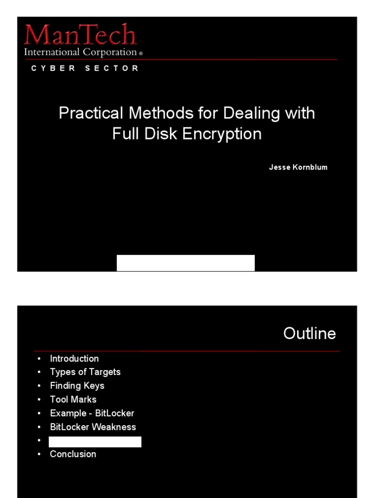 Defeating Bit Locker Encryption With Keys From Ram Pdf Encryption 4996