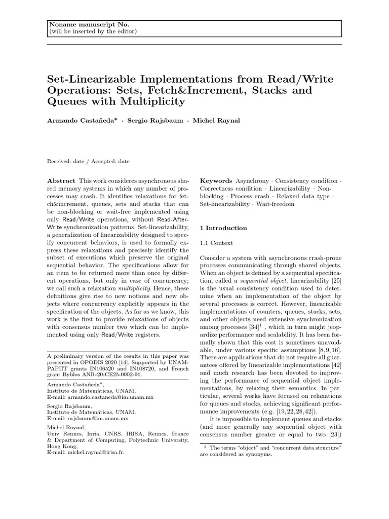 Set-Linearizable Implementations From Read Write Operations: Sets, Fetch and Increment, Stacks ...