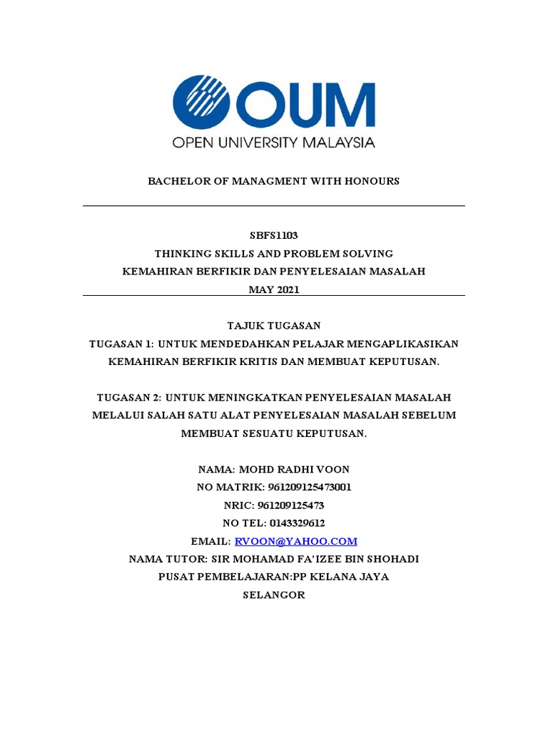 SBFS1103 | PDF | Karier & Perkembangan | Pengembangan Diri