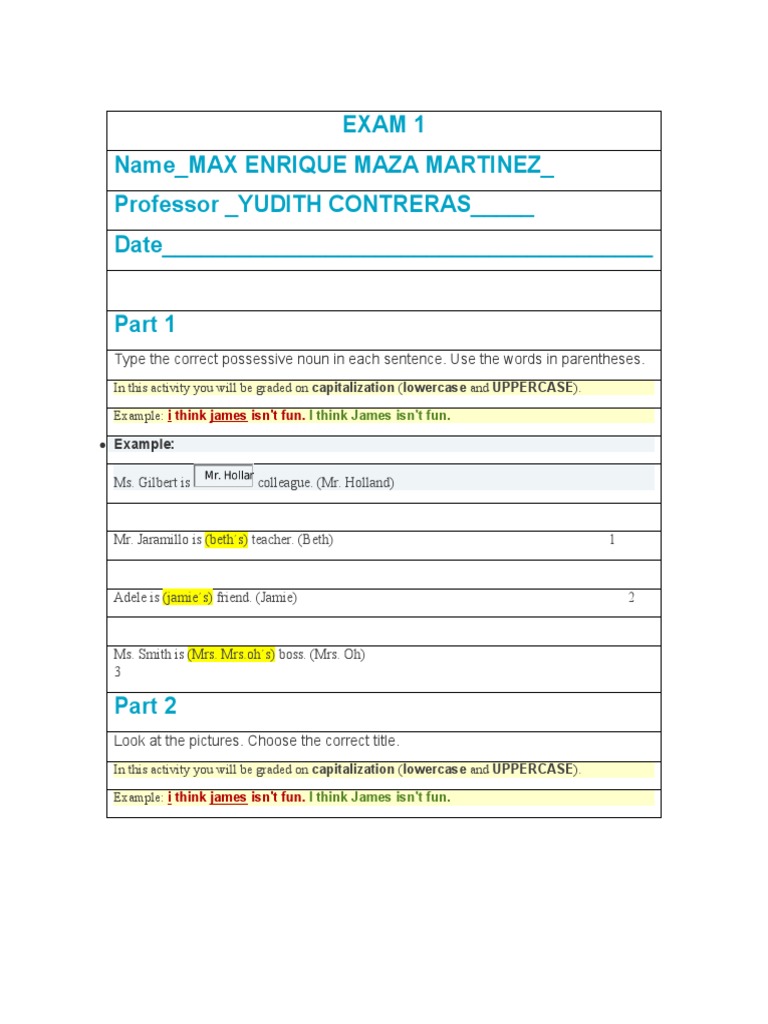 Examen Max Maza | PDF