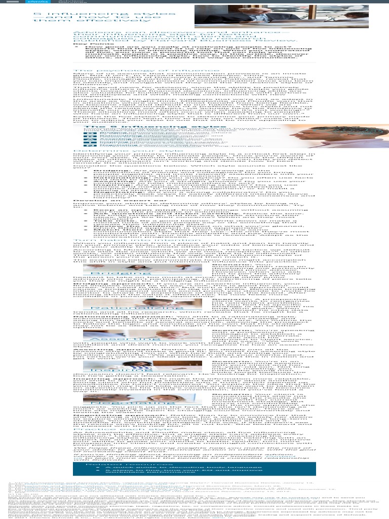 5 Influencing Styles-And How To Use Them Effectively Advisor Services ...