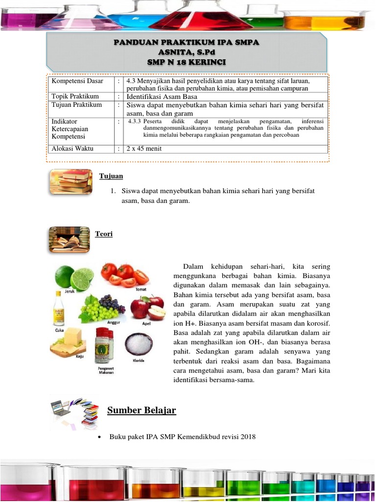Format Tugas Panduan Praktikum IPA | PDF