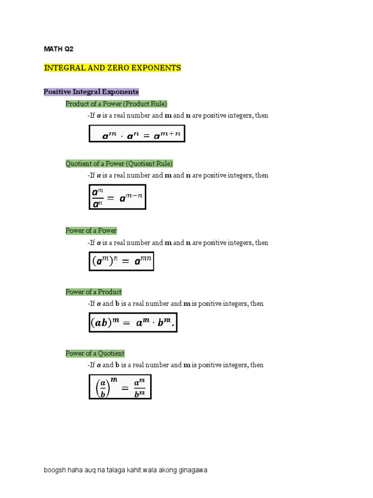 Math Q2 | PDF | Exponentiation | Rational Number