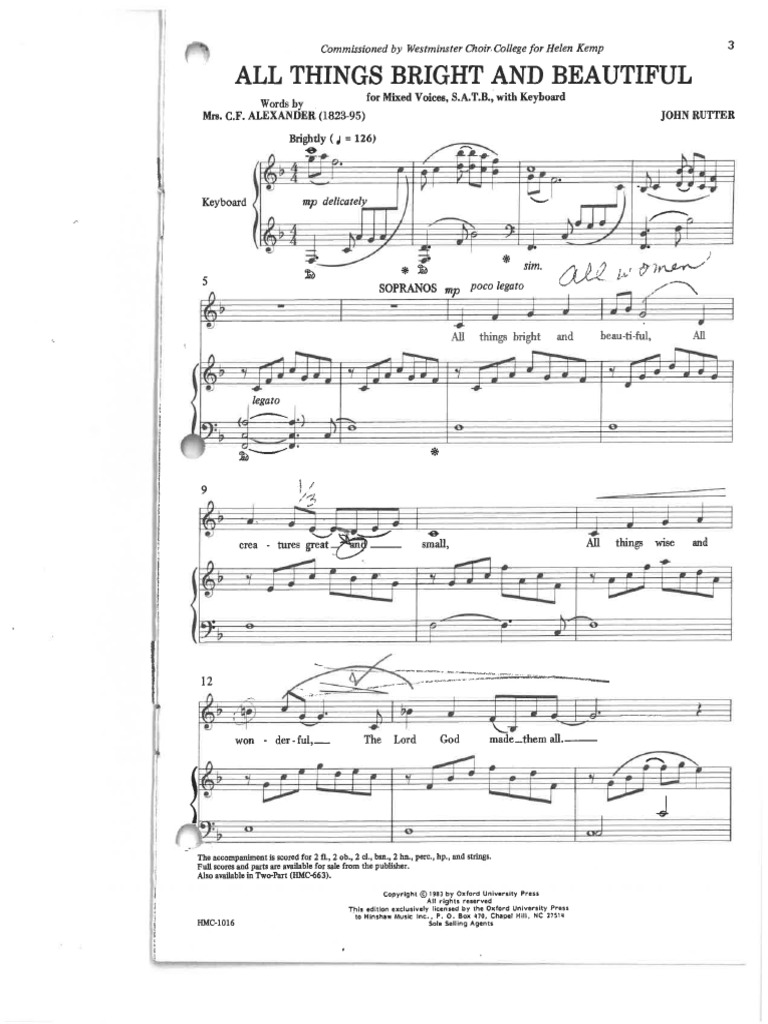 All Things Bright and Beautiful | PDF