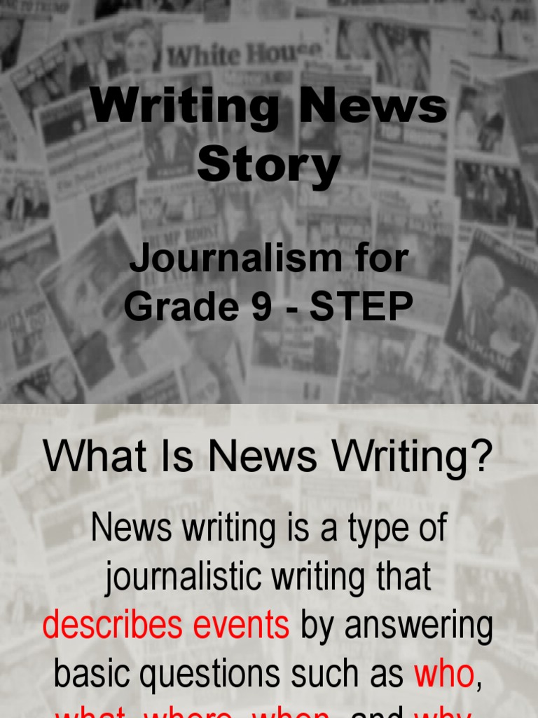 Writing News Story | PDF | News | Communication