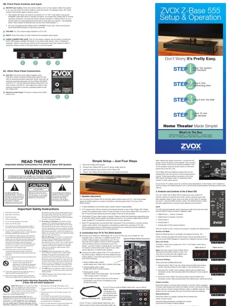 ZVOX555 Manual e | PDF
