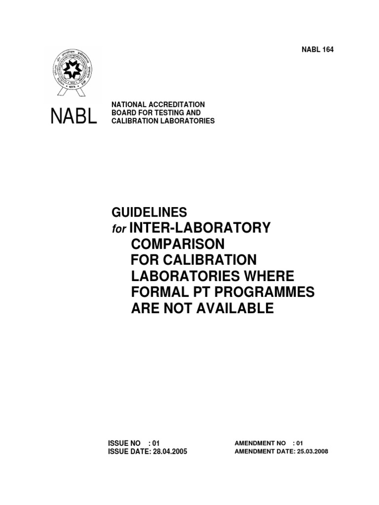 Inter-Laboratory Comparison Guidelines | PDF | Calibration | Metrology