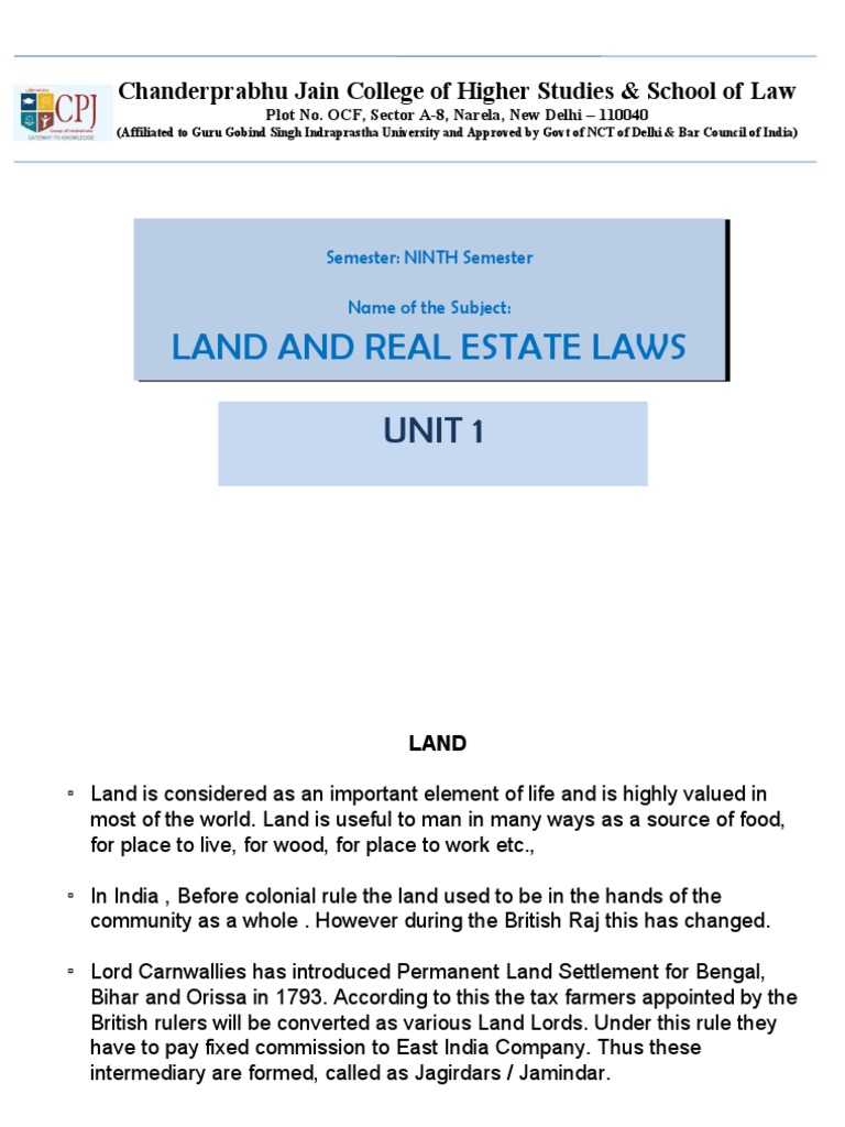 Land & Real Estate Laws | PDF | Leasehold Estate | Lease