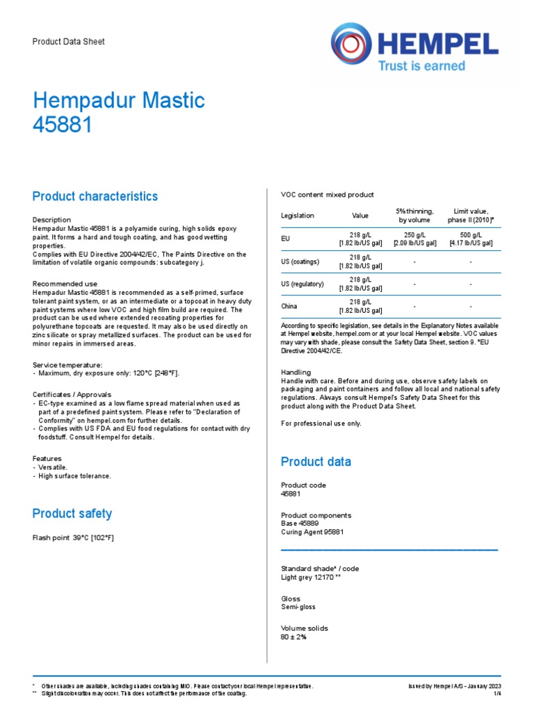 APCS-26 Hempel | PDF | Paint | Volatile Organic Compound