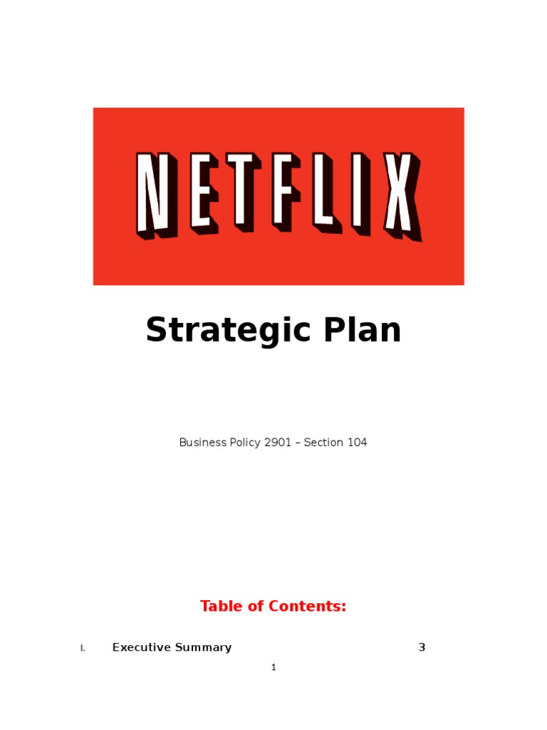 Business Policy 2009 Netflix Strategic Plan | PDF | Netflix ...