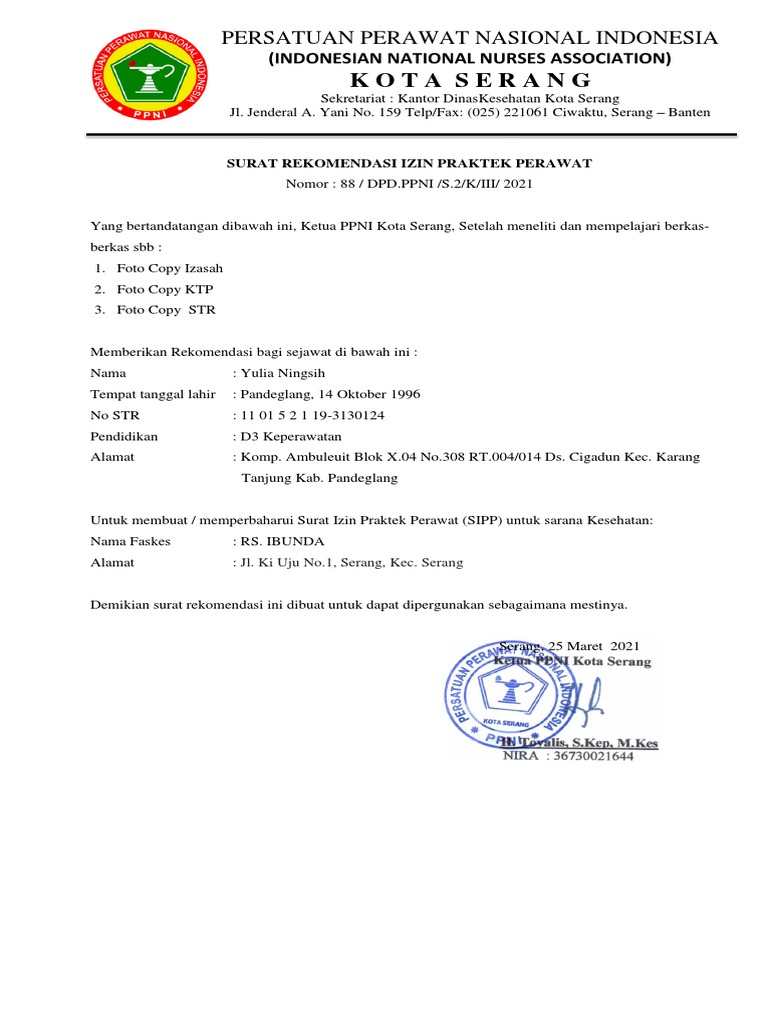 Rekom Yulia RS - Ibunda | PDF | Kesehatan Holistik