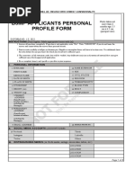 PNP Table of Contents For New Applicants | PDF