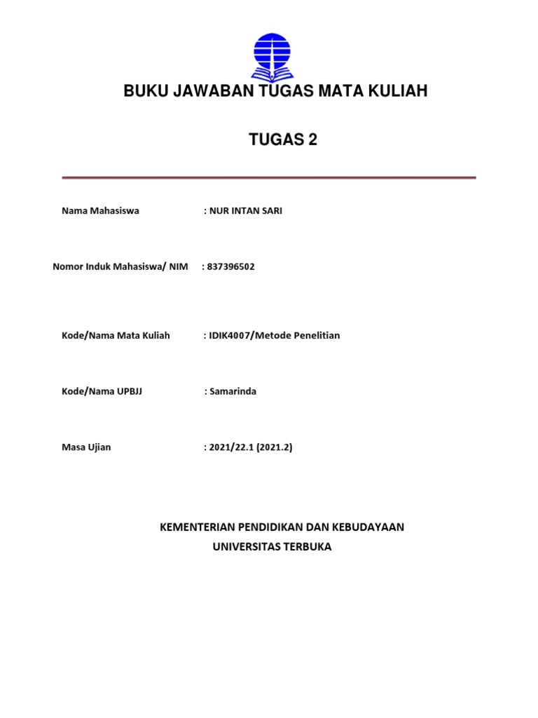 Nur Intan Sari 837306502 Idik4007 Tugas TMK 2 | PDF