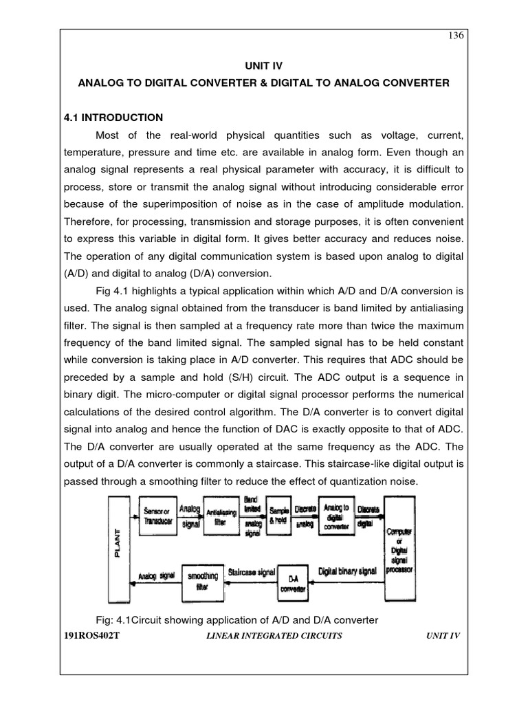 Unit 4 Notes | PDF | Analog To Digital Converter | Sampling (Signal ... Unit 4 Notes | PDF | Analog To Digital Converter | Sampling (Signal ...
