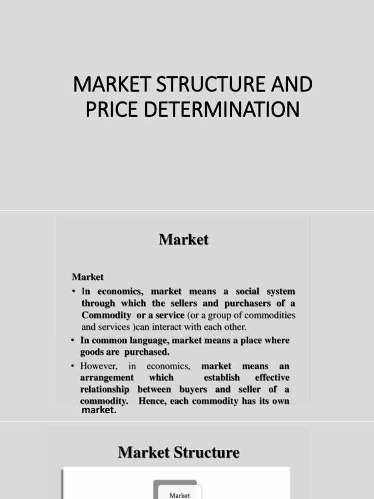 Market Structure and Price Determination | PDF