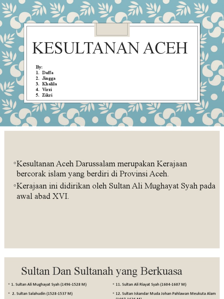 Kesultanan Aceh | PDF | Sejarah