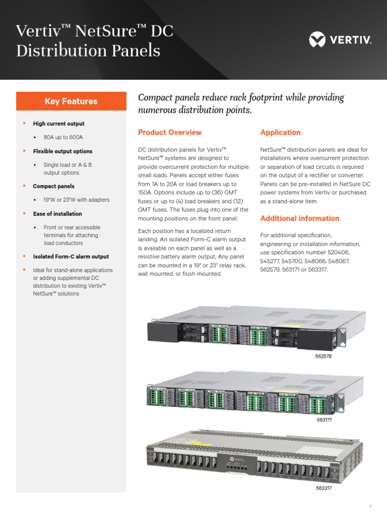 Netsure DC Distribution Panels | PDF | Fuse (Electrical) | Relay