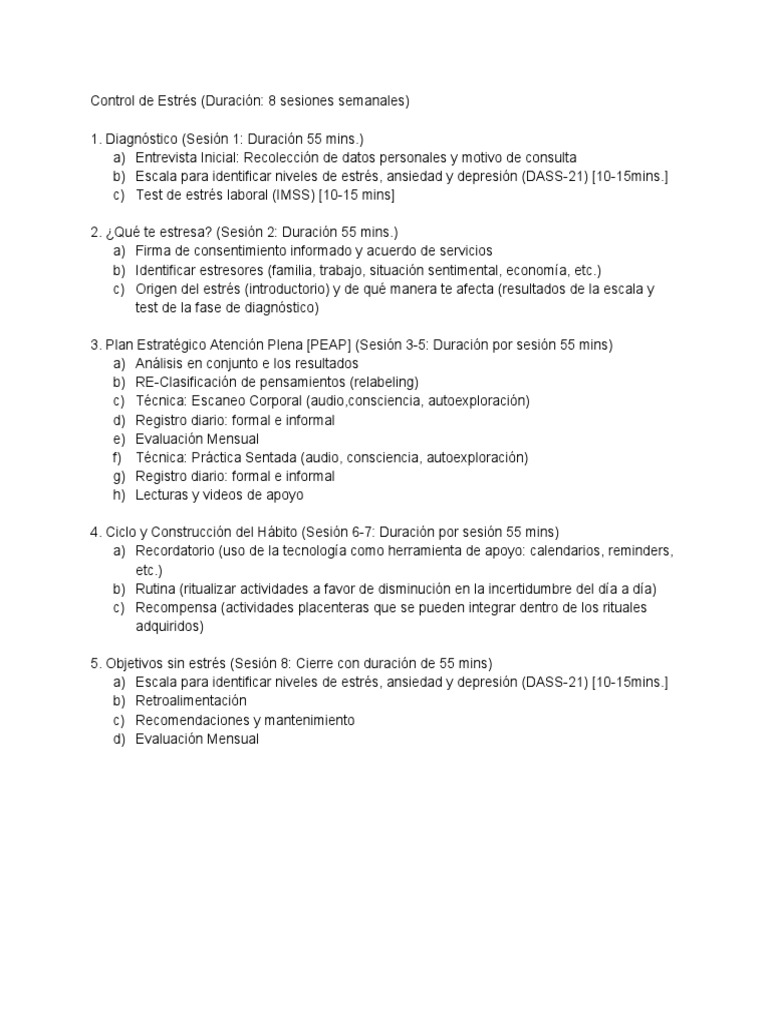 Control de Estrés | PDF
