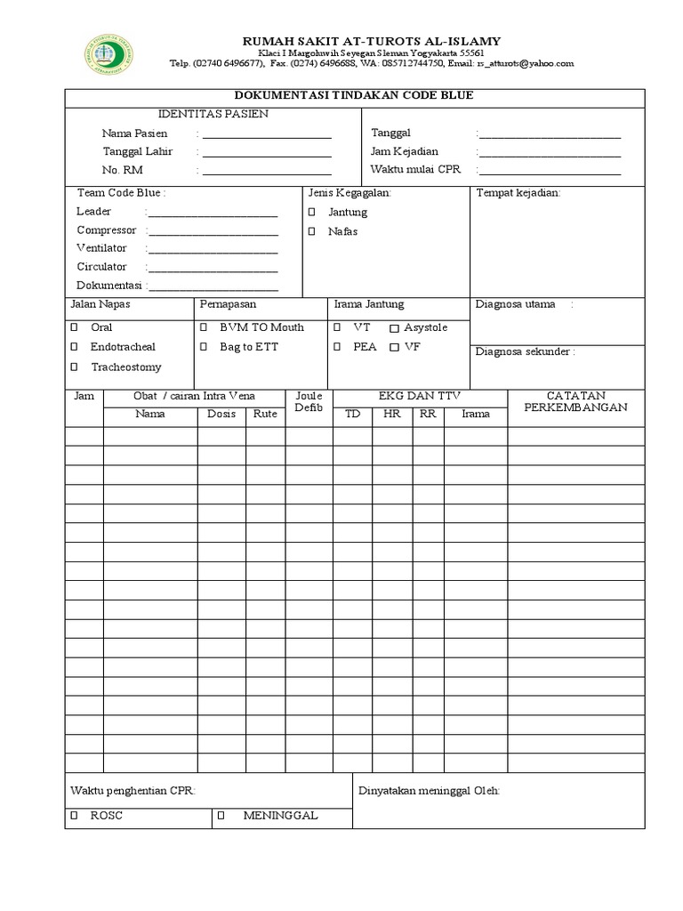 Dokumentasi Tindakan Code Blue | PDF