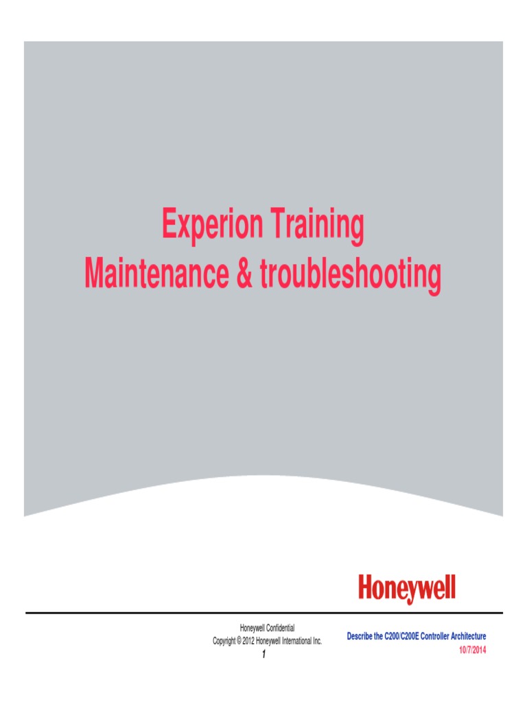 Experion Training Module | PDF