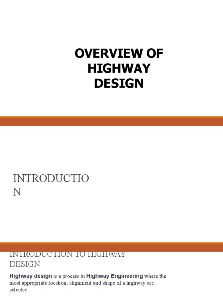 Overview of Highway Design | PDF | Road Surface | Road